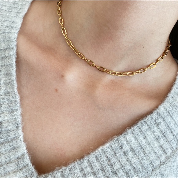 Jewelry | Gold Filled Rectangle Chain Layering Necklace | Poshmark